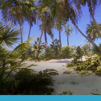 UE4UE5热带太平洋沙滩小岛椰树林Tropical Island Biome