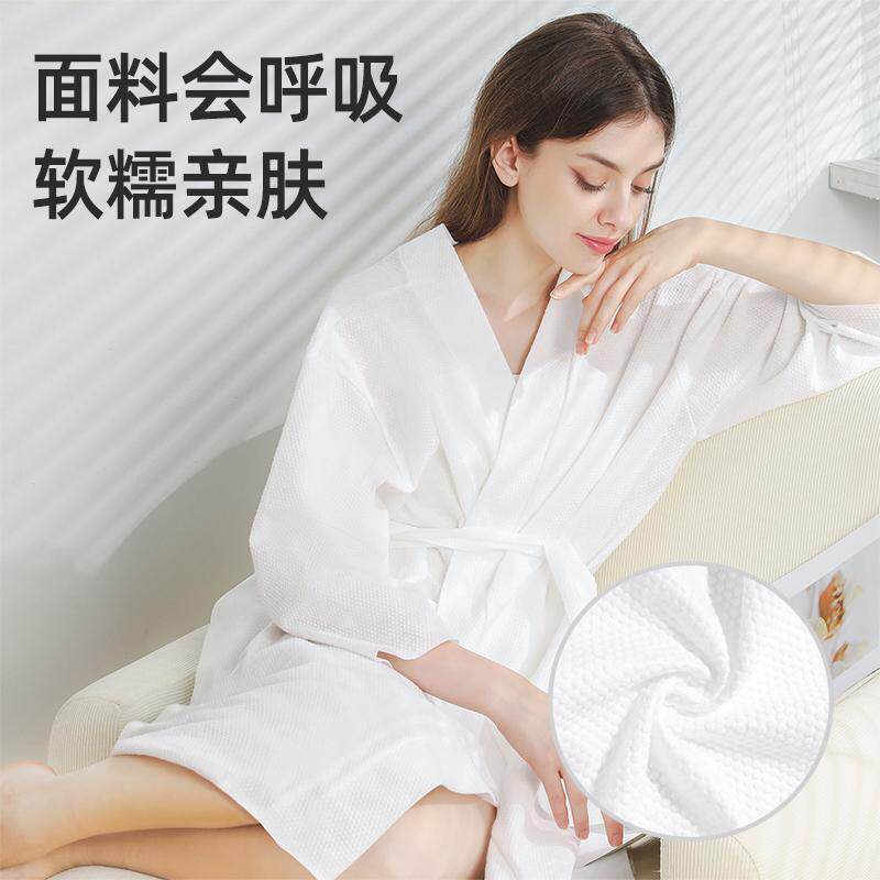 包邮纯棉便携一次性浴袍干发帽强吸水浴帽干发巾出差旅行浴帽浴裙
