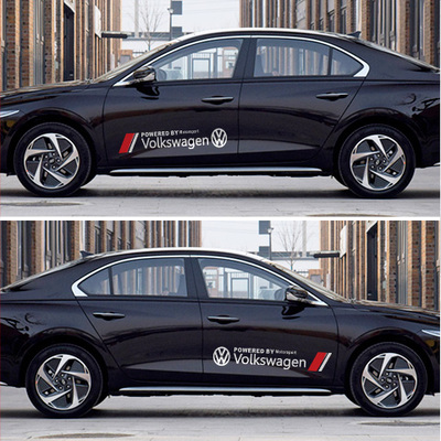 大众CC捷达宝来车身贴探岳速腾迈腾朗逸POLO车门拉花改装汽车贴纸