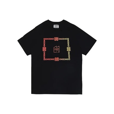 Heather Grey Wall x luker 烫金印花方形潮流T恤 男女同款