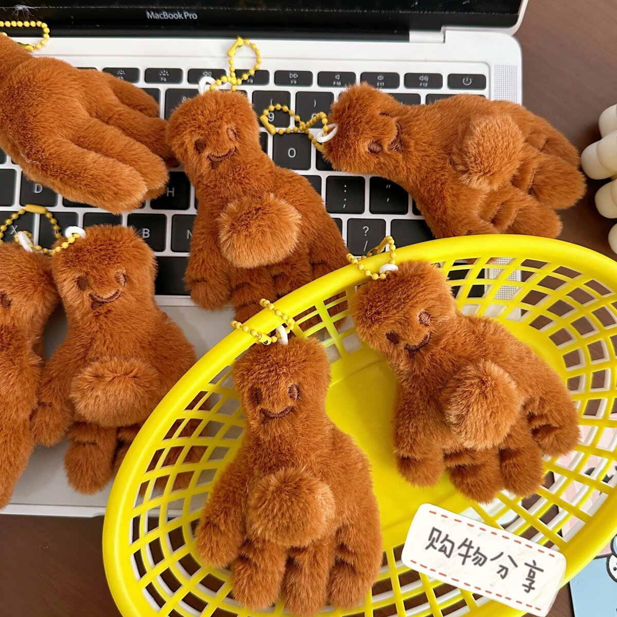 吱吱叫可爱凤爪挂饰毛绒公仔小玩偶装饰包包挂件学生背包钥匙挂饰