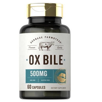 美国Carlyle 牛胆汁补充剂 500 毫克 60 粒胶囊 消化酶