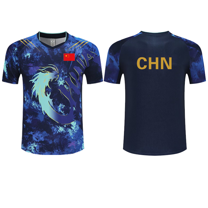 新款乒乓球服套装定制印字男女国家队球服短袖儿童比赛训练队服夏