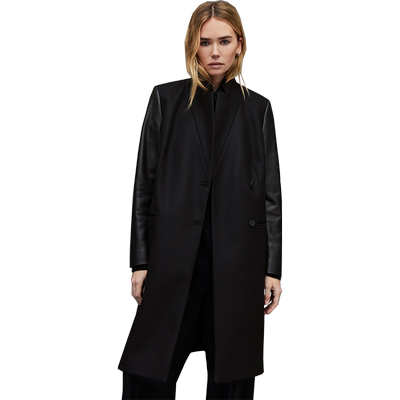ALLSAINTS女士黑色毛呢外套