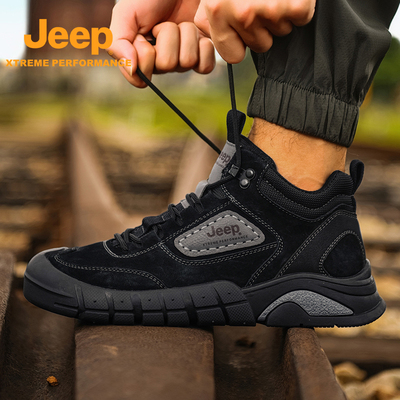 Jeep吉普户外登山鞋男防水防滑