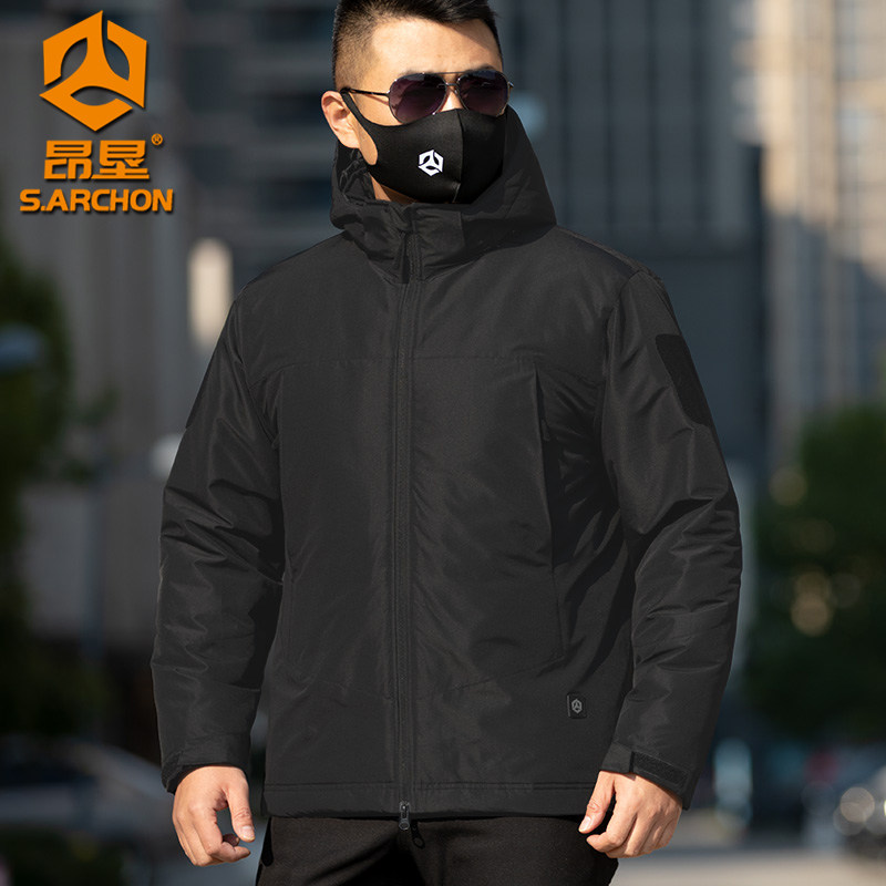 昂垦冬款新款昂垦户外战术棉服加厚保暖冲锋衣连帽多口袋登山外套