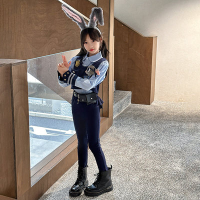 朱迪兔子警官cos服女大童套装