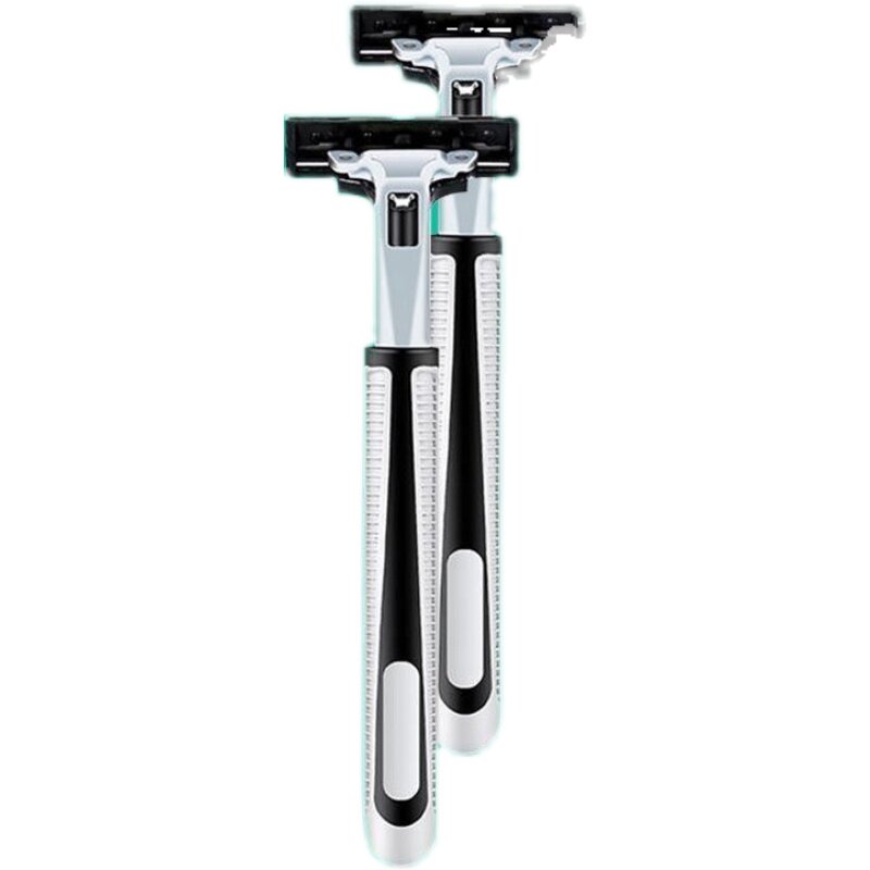 【好品质】手动刮胡刀片2层剃须刀吉利男士胡须刀头不锈钢刮脸刀_虎窝淘