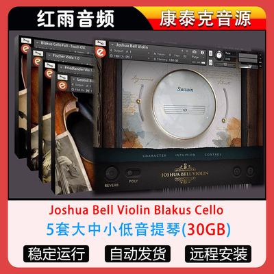 5套Embertone大中小低音提琴Joshua Bell Violin Blakus Cello