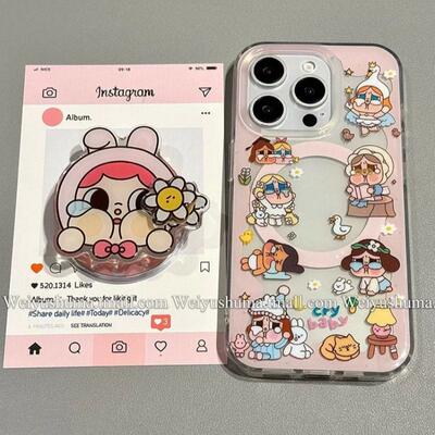 磁吸支架适用三星S25ultra/24/Note20/36太阳旋转花朵A16哭娃S20手机壳A22/23+A71女款S9+S21fe软54/56国际版