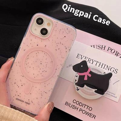 适用meizu18pro魅族21note无界版9可爱个性粉色泼墨狗狗6plus/T谷歌20磁吸支架17全包X传音tecno女INFINIXHOT