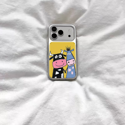 ins好朋友可爱小牛马电镀