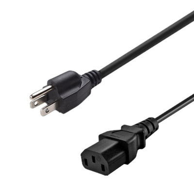 NEMA5-15P转C13美标美规美式三插品字尾电源线3*18AWG14AWG纯铜