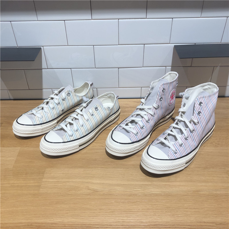 CONVERSE匡威22夏新款1970s条纹拼色高低帮休闲运动帆布鞋A02293C_虎窝淘