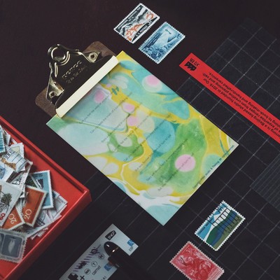 焰火之海书签艺术家赖巍卡片