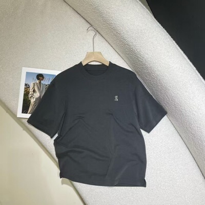 2025新款短袖T恤圆领套头潮流刺绣舒适百搭男体恤欧品上衣潮舒适