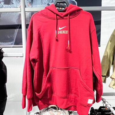 正品耐克女子卫衣2026年新年款宽松休闲运动保暖套头衫IQ3826-613