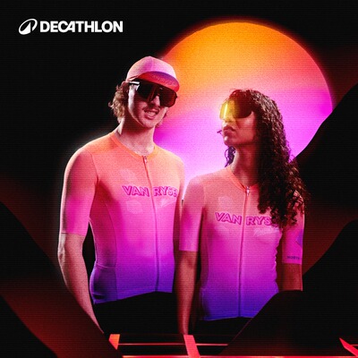 迪卡侬RCR男女款骑行短袖