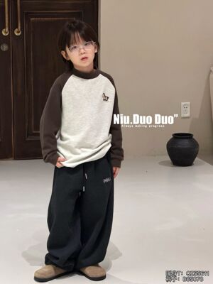 断码清仓 牛哆哆男女童装冬款韩版插肩小马德绒暖身打底衫T恤