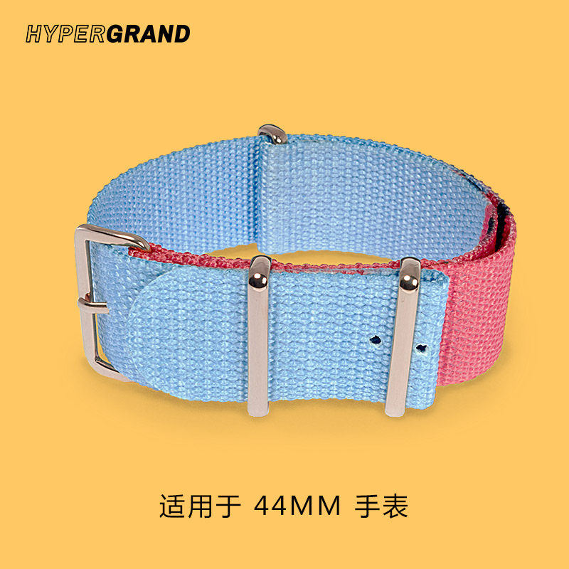 hypergrand哈派格 尼龙表带编织潮牌印花 金扣宽22mm适用44mm表盘
