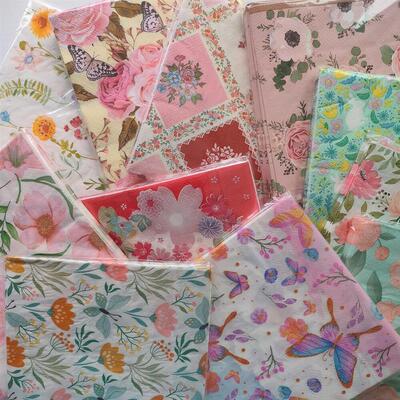 500g Mixed Paper Napkins Decoupage 1斤蝶骨巴特印花纸巾餐巾纸