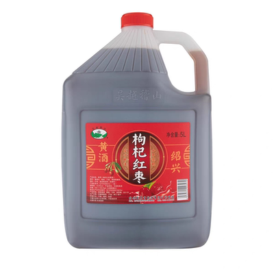 吴越稽山枸杞红枣酒5L大桶装自饮推荐半甜型14度黄酒一级花雕酒