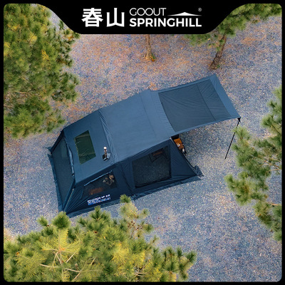 春山蓬莱4P庇护所充气帐篷地堡一室一厅户外露营BC防雨过夜天窗
