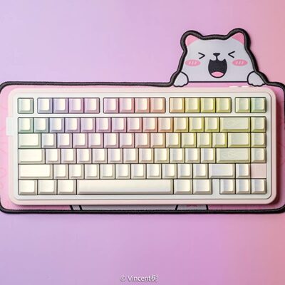 边界外设琉璃渐变幻彩珠光键帽原厂高度PBT1.7厚度MADE68wooting