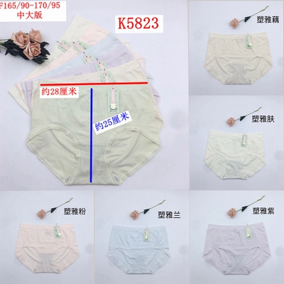 中大版玉姿一族新款K5823舒适莫代尔亲肤无缝弹力中腰女三角内裤