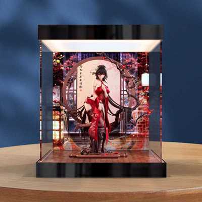 适用BearPanda 国风系列16比例手办 周年款:落红防尘灯箱款收纳盒