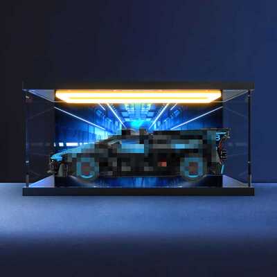 适用积木42162布加迪Bolide赛车模型潮流玩具回型灯亚克力收纳盒