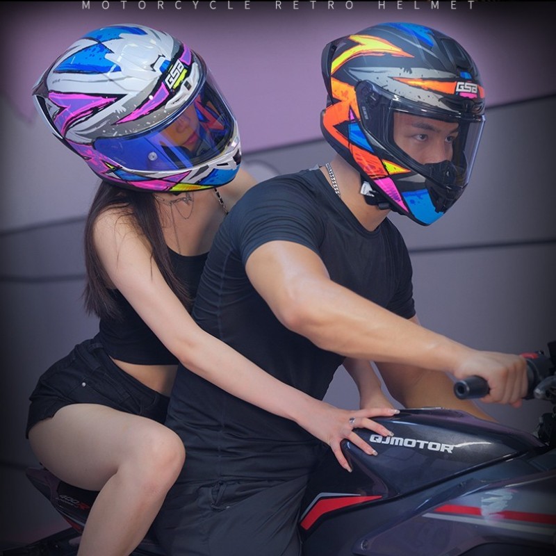 GSB361GT摩托车清仓全盔大尾男女骑士机车四季通用个性微瑕跑盔_虎窝淘