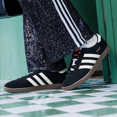 阿迪达斯adidas三叶草休闲鞋男鞋运动鞋T字头德训低帮板鞋 JR6344