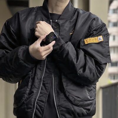 耐克NIKE外套男JORDAN美式夹克风衣户外立领休闲运动服DN3406-010