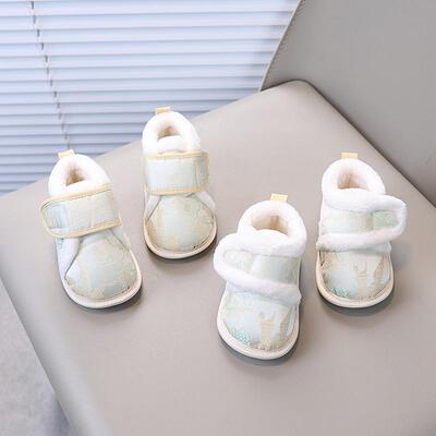 男女宝宝周岁鞋新中式唐装棉鞋