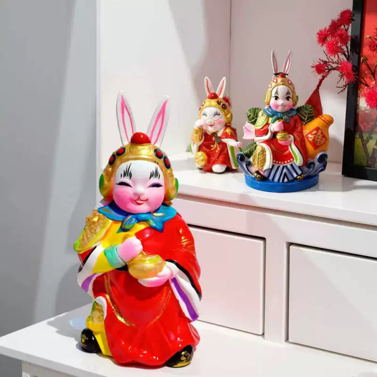 老北京兔爷儿中国风特色纪念品创意玩具福兔祥送老外礼物中秋礼物