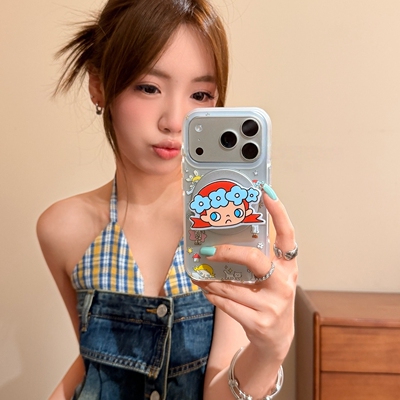 戴花圈嘎子姐磁吸支架适用NOthing 4A/3手机壳2谷歌Pixel 10PRO/9876/mote edge60pro软G56华硕ROG9可爱G54女