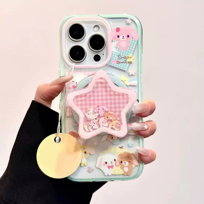 ins日韩可爱卡通兔子适用魅族22/21/20趣味meizu21class手机壳note16/9磁吸16spro/18S/17PRO支架ucky08软壳