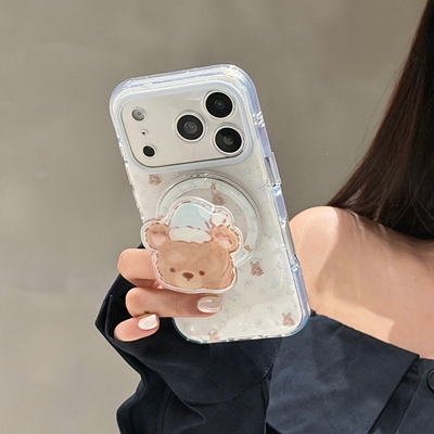 睡帽小熊磁吸支架适用魅族21/22/20硅胶meizu21class手机壳note16/9/16spro防摔18/17PRO/Lucky08可爱18X全包