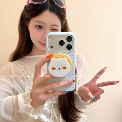 童趣可爱小熊磁吸支架适用NOthing 4A/3A手机壳2谷歌Pixel9/10PRO/87可爱Pmote edge60pro全包G56全包ROG9/54