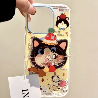 童趣卡通猫咪磁吸支架适用oppo realme NEO7/GT7真我13/GT2大师探索GT5pro可爱neo6se手机壳15PRO+/14/12/V60