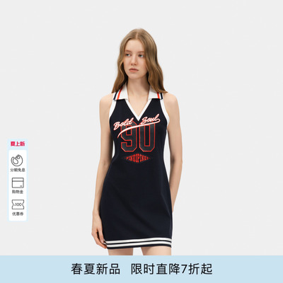 PINKO女士2026年夏季新款休闲复古运动风Polo连衣裙子PAF26170336