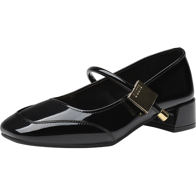 玛丽珍鞋时尚优雅粗跟中跟