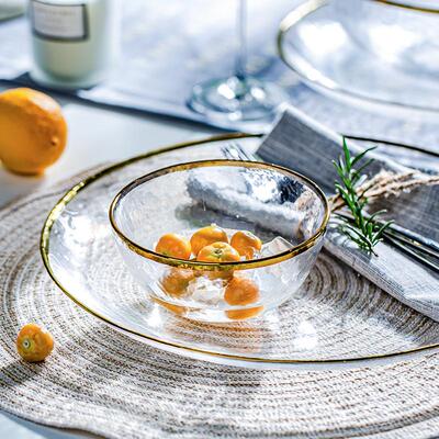 水果沙拉盘子  Fruit plate glass dish salad plate dinner bowl