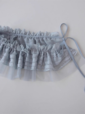 装饰绑带裙帘腰封mini短裙