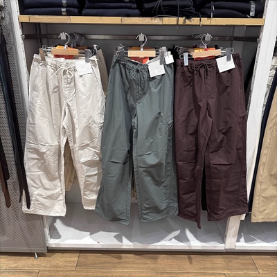 女装休闲长裤防紫外线工装裤松紧腰阔腿裤伞兵裤束脚裤春夏483001