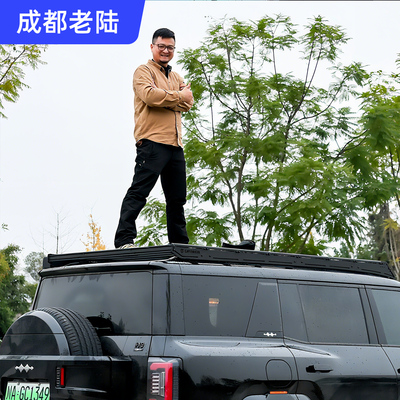 方程豹8雪豹tuff fab超低拓展车顶行李架平台爬梯