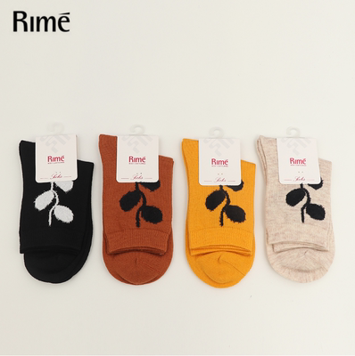 RIME韵魅秋羊毛提花短袜柔软舒适保暖女袜子透气百搭女34425