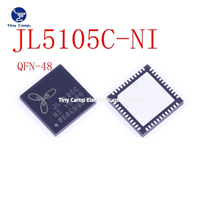 现货实拍 JL5105C-NI  QFN-48 5端口百兆以太网交换机芯片新货