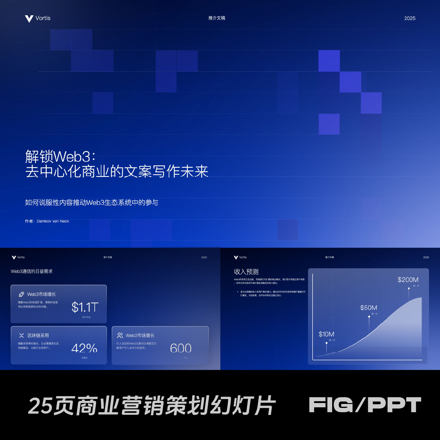 25页商业营销宣传策划提案简报年度报表幻灯片设计PPT/Figma模板